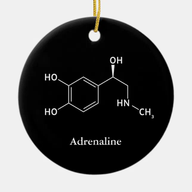 Adrenaline Epinephrine Molecule Chemistry Ceramic Ornament | Zazzle