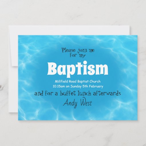 Adult baptism invitation | Zazzle