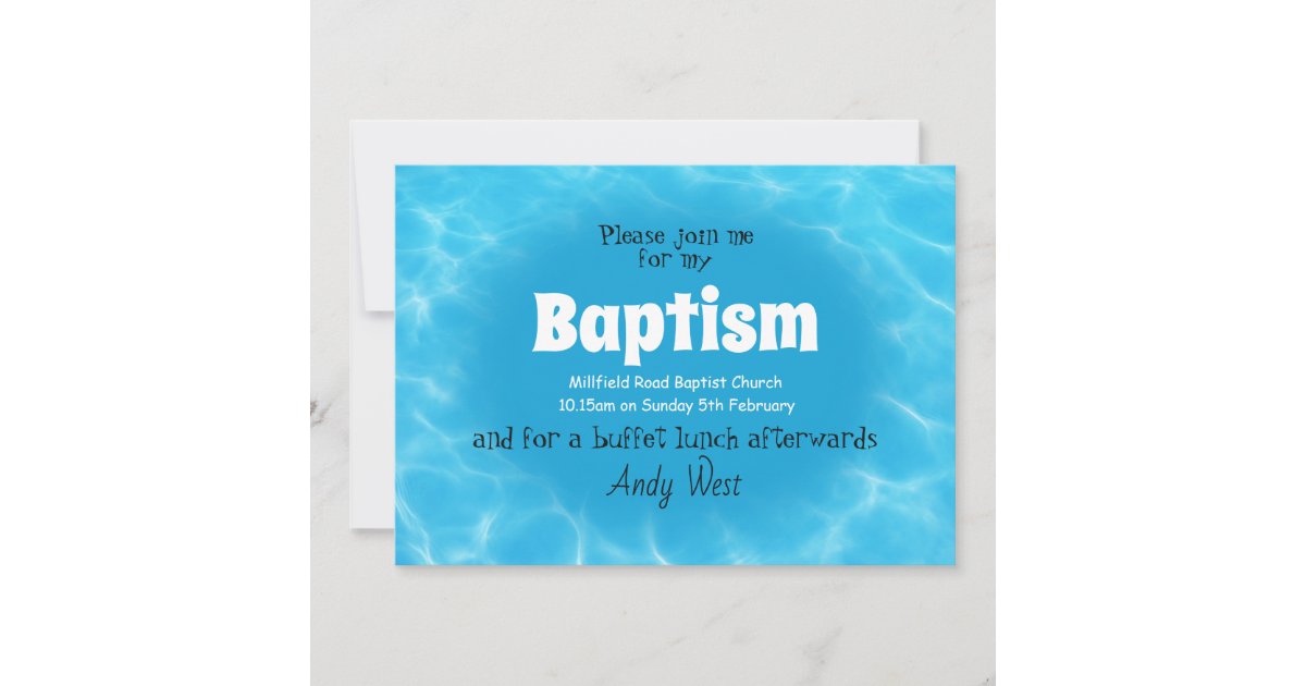 Adult baptism invitation | Zazzle