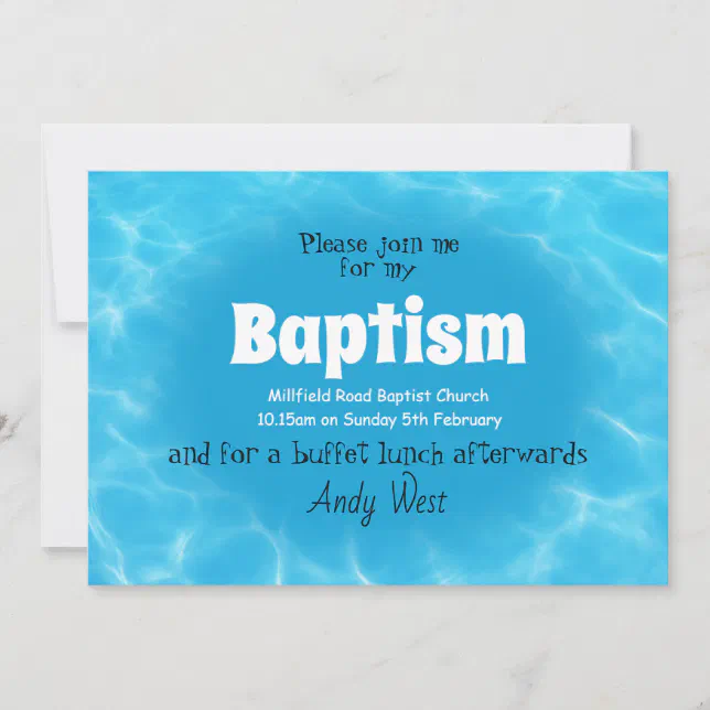 Adult baptism invitation | Zazzle