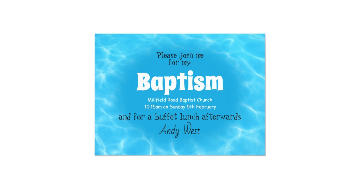 Adult baptism invitation | Zazzle.com