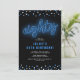 Adult Blue Neon 80th Birthday Party Invitation | Zazzle