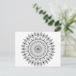 Adult coloring DIY mandala zen doodle flower Postcard | Zazzle