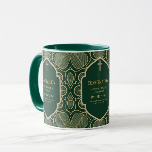 Adult CONFIRMATION Gift Blue Gold Man or Woman Mug | Zazzle
