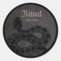 Adult Halloween Serpent Snake Classic Round Sticker | Zazzle
