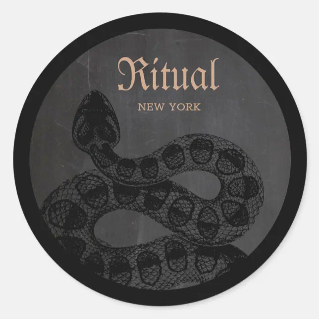 Adult Halloween Serpent Snake Classic Round Sticker | Zazzle