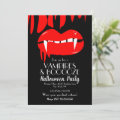 Adult Halloween Vampire Party Red Black Invitation | Zazzle
