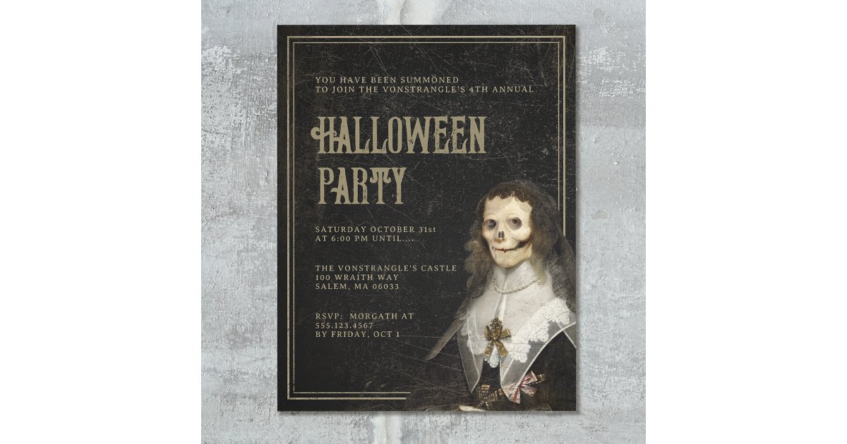 Adult Halloween Victorian Gothic Party Flyer | Zazzle