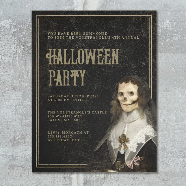 Adult Halloween Victorian Gothic Party Flyer | Zazzle