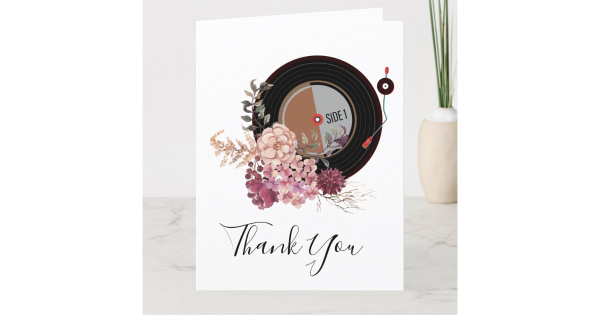 adult music, thank you card | Zazzle