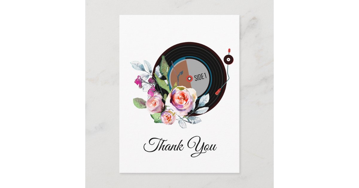 adult music thank you card | Zazzle