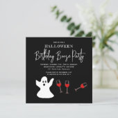 Adults Halloween Booze Birthday Party Invitation | Zazzle