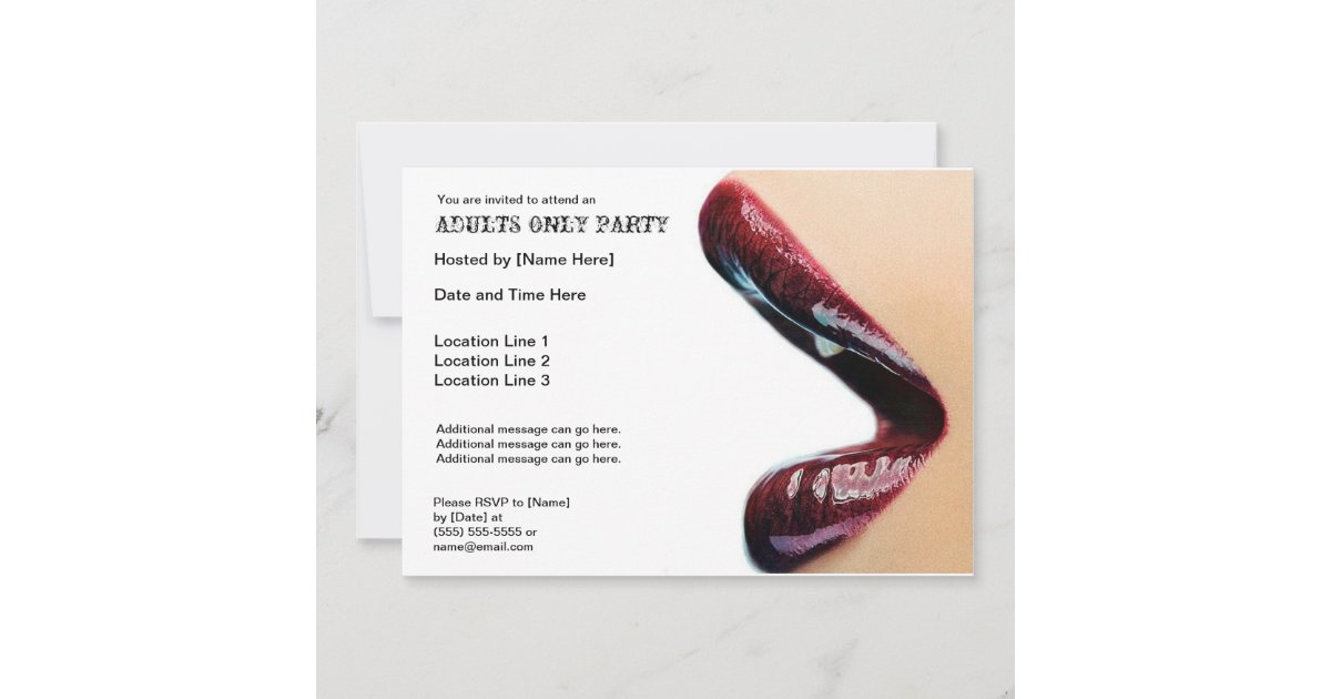 Adults Only Party Invitations | Zazzle