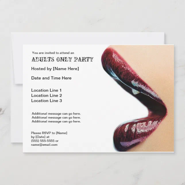 Adults Only Party Invitations | Zazzle