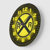 Advance Warning Sign Railroad Crossings Wall Clock | Zazzle