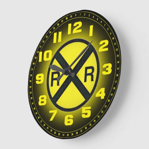 Advance Warning Sign Railroad Crossings Wall Clock | Zazzle