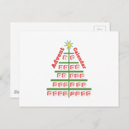 Advent Calendar Postcard | Zazzle