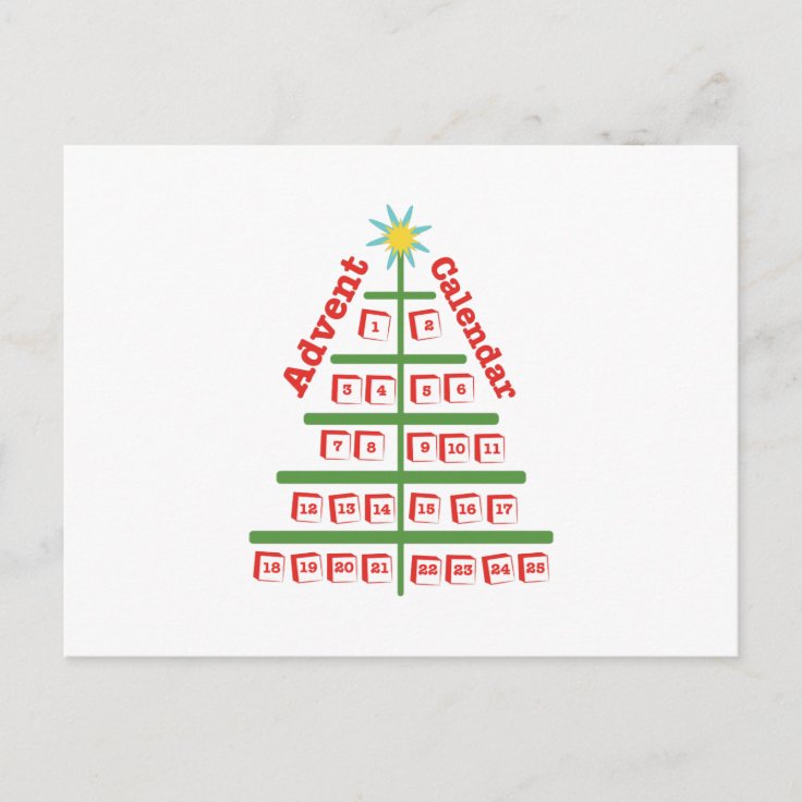 Advent Calendar Postcard | Zazzle