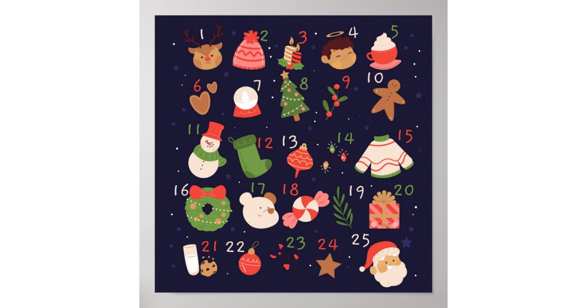 Advent Calendar Poster | Zazzle