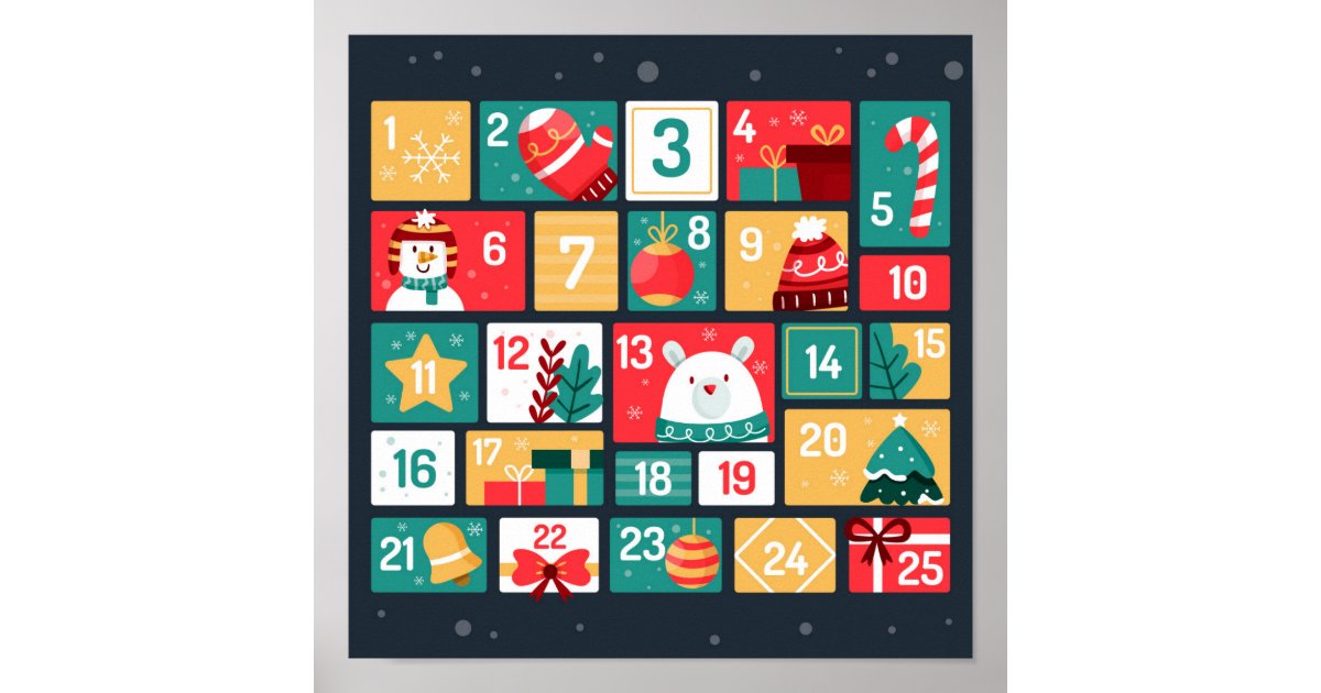 Advent Calendar Poster | Zazzle