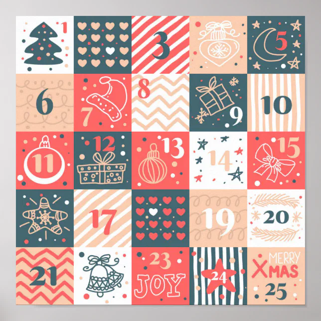Advent Calendar Poster | Zazzle