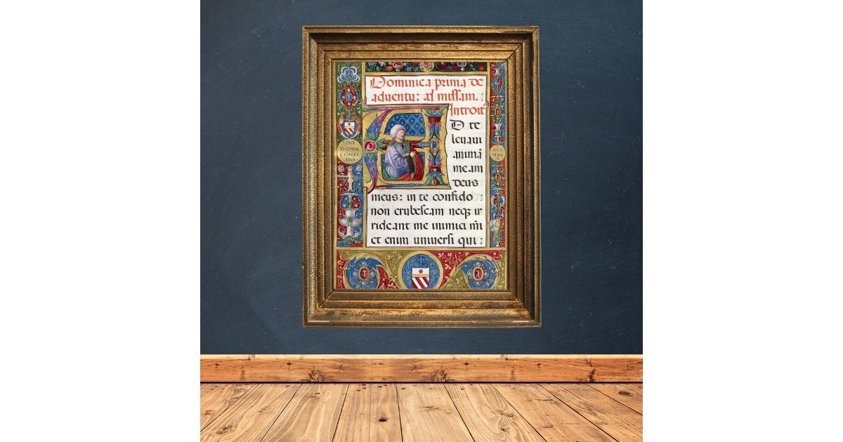 Advent Christmas Liturgy Medieval Manuscript Poster | Zazzle