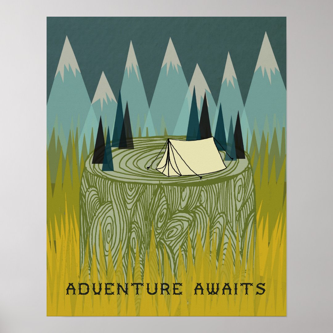 Adventure Awaits - Boys Room Art Kids Design Poster | Zazzle