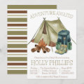 Adventure Awaits! Camping, Hiking Bridal Shower Invitation | Zazzle