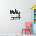Adventure Awaits Camping Truck Camper Art Poster | Zazzle