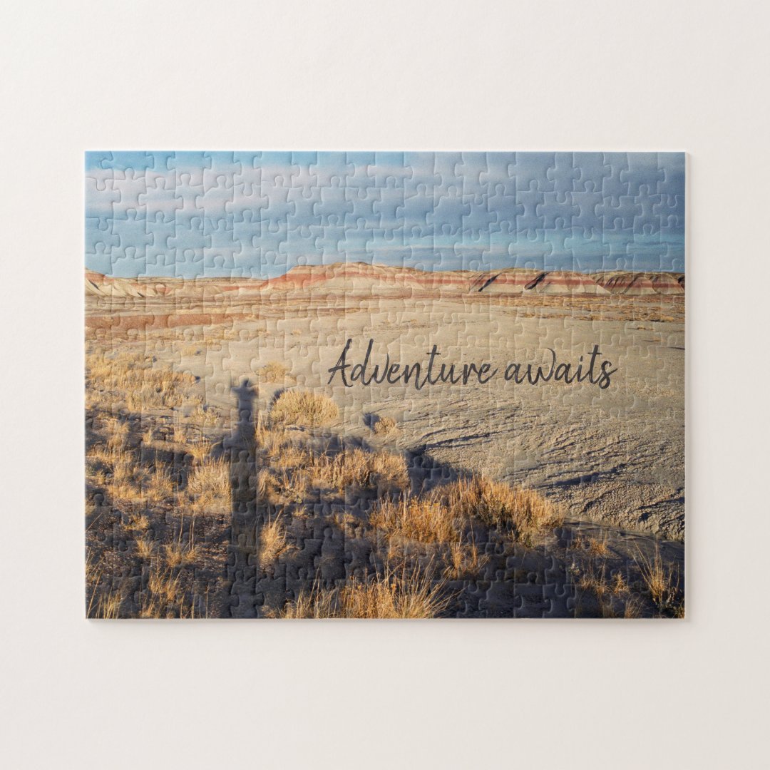 Adventure Awaits Desert Landscape Photo Jigsaw Puzzle | Zazzle