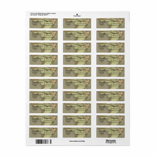 Adventure Awaits Old World Map Address Label | Zazzle