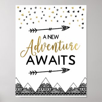 Adventure Awaits Sign | Zazzle