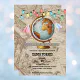 Adventure Awaits World Map Baby Shower Invitation | Zazzle