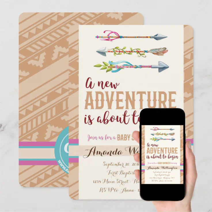 Adventure Baby Shower Invitation | Zazzle