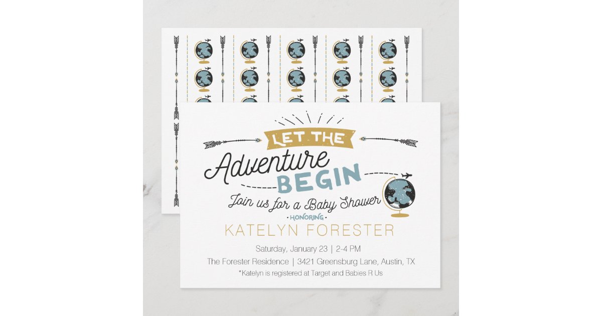 Adventure Baby Shower Invitation | Zazzle