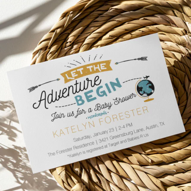 Adventure Baby Shower Invitation | Zazzle