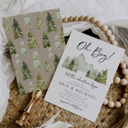 Adventure Baby Shower Invitation | Forest | Zazzle