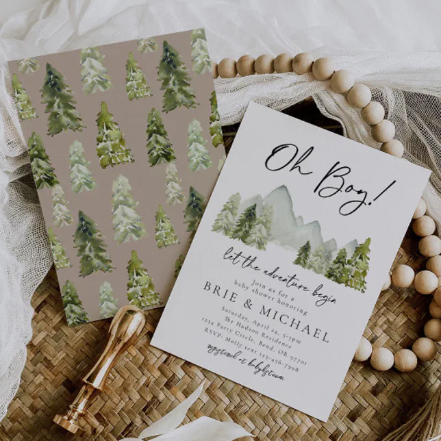 Adventure Baby Shower Invitation | Forest | Zazzle