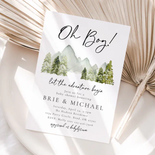 Adventure Baby Shower Invitation | Forest | Zazzle