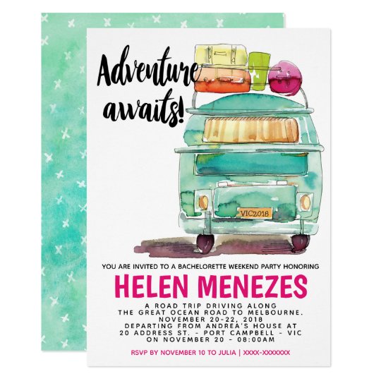 Adventure Bachelorette Weekend Getaway Invite | Zazzle.com