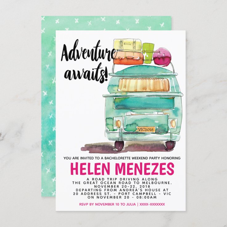 Adventure Bachelorette Weekend Getaway Invite | Zazzle
