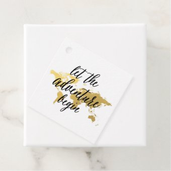 Adventure begins graduation favor tags | Zazzle
