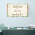 Adventure Begins Party Banner World Map Place | Zazzle