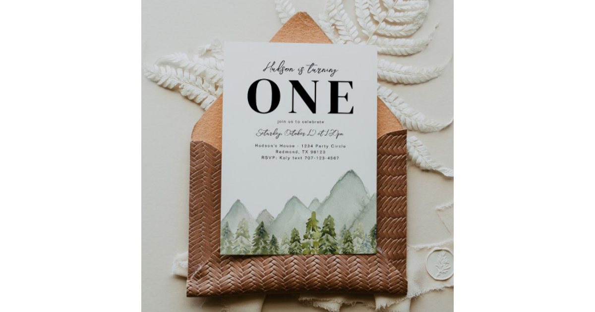 Adventure Birthday Invitation | Mountains Birthday | Zazzle