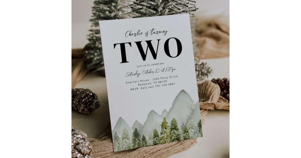 Adventure Birthday Invitation | Mountains Birthday | Zazzle