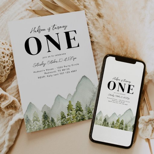 Adventure Birthday Invitation | Mountains Birthday | Zazzle