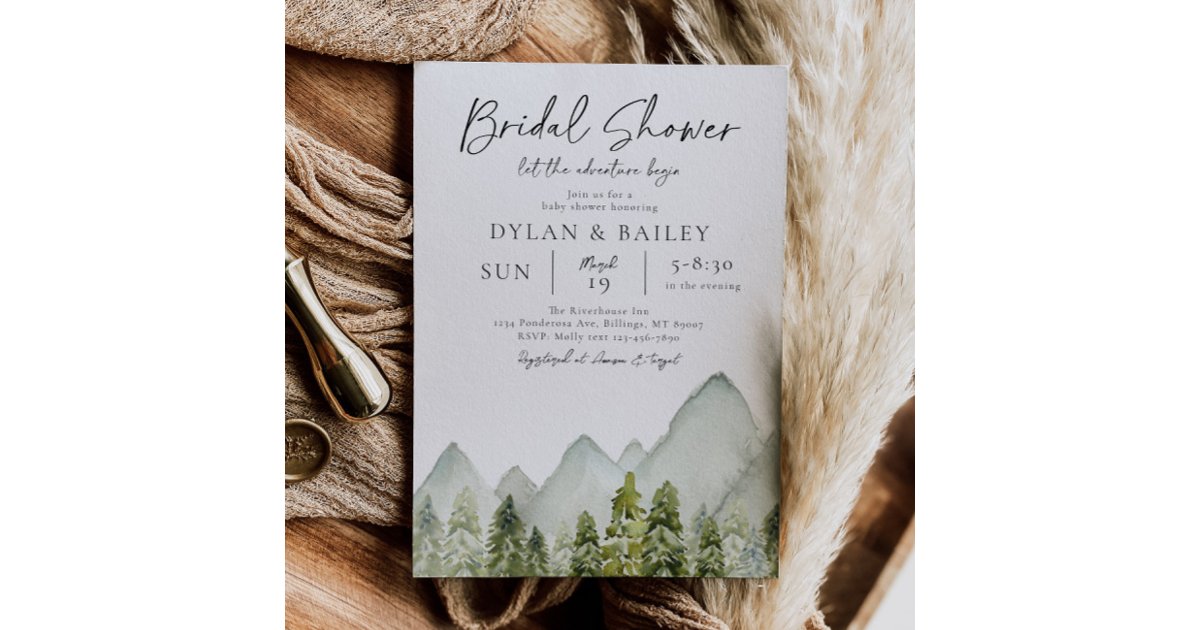 Adventure Bridal Shower Invitation | Zazzle