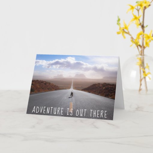 "Adventure Is Out There" Funny Pug Travel Card | Zazzle