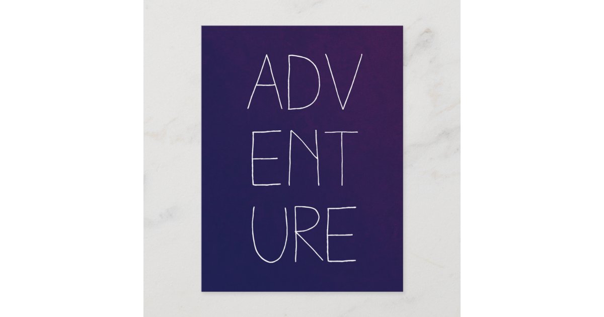 ADVENTURE POSTCARD | Zazzle.com