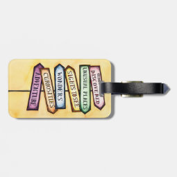 Adventure Road Sign Luggage Tag | Zazzle